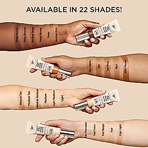 IT Cosmetics CC+ Nude Glow Lightweight Foundation + Glow Serum with SPF 40 - With Niacinamide, Hyaluronic Acid & Green Tea Extract - Medium - 1.08 fl oz