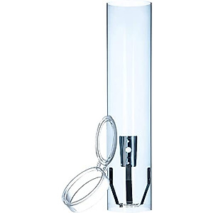 San Jamar Plastic Pull-Type Water Cup Dispenser, 16 Inches, Blue, (Pack of 24)