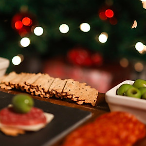 G Francis Large Charcuterie Boards with Bowls and Cheese Board Knife Set - 12.5in Square Acacia Wood Serving Platter Set