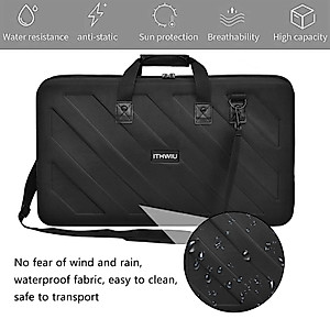 ITHWIU Lightweight Molded Hard Storage Case Fits for Pioneer RX, SX, SX2, SX3, Denon MC7000, FLX6 (L-27.2x 15.7 x 4 Inch)