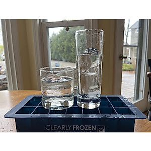 ClearlyFrozen High Capacity (21 x 1.3 Inch) Home Clear Ice Cube Tray/Ice Cube Maker with Multi-Size Mold Design Expandable to 21 1.3 x 1.3 x 2 Inch Ice Rectangles