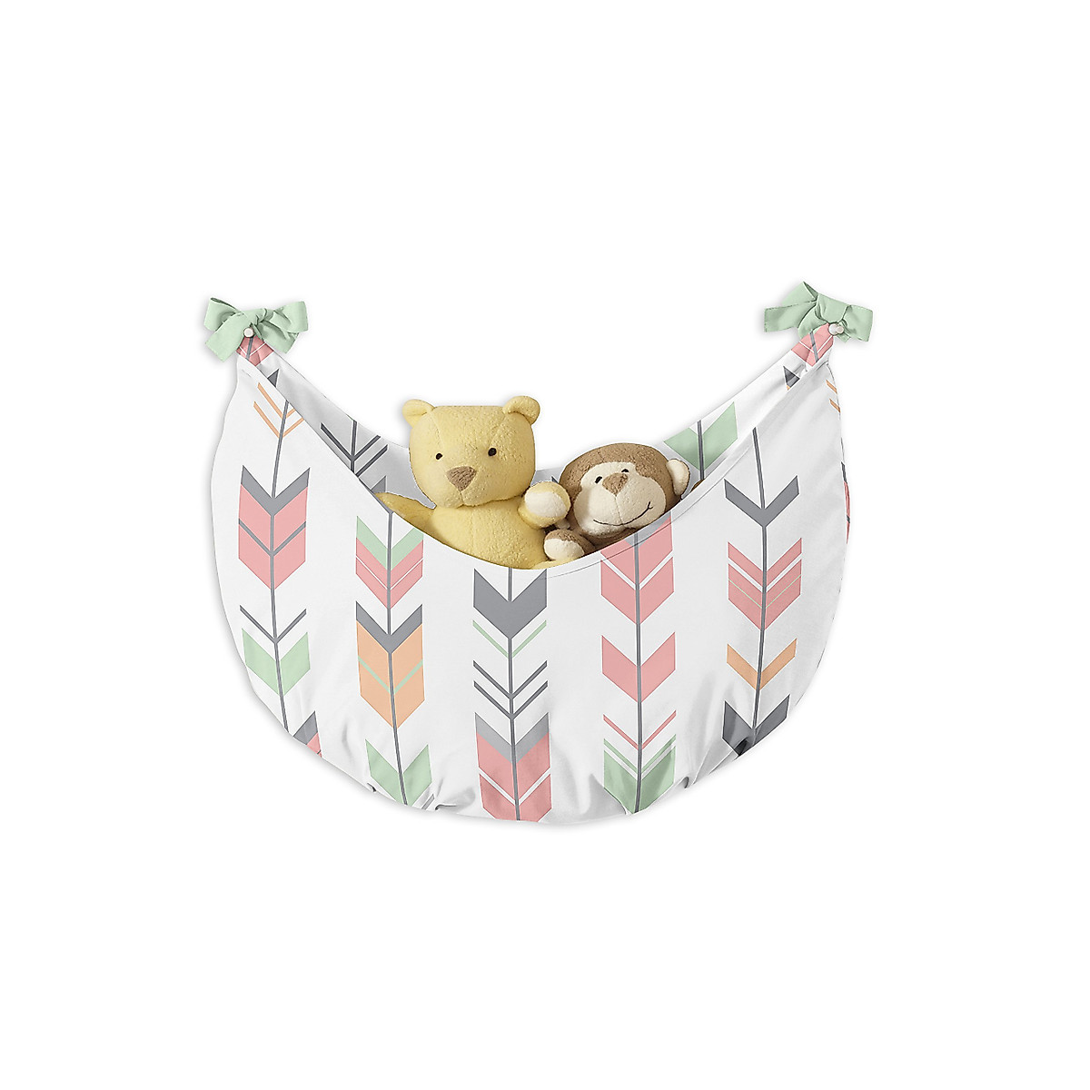 Sweet Jojo Designs Grey, Coral and Mint Woodland Arrow 11 Piece Girls Crib Bed Bedding Set