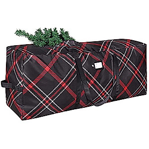 ProPik Christmas Tree Storage Bag, Fits Up to 9 Ft. Tall Disassembled Tree, 25" Height X 20" Wide X 65" Long, Heavy Duty Plaid Storage Container, Constructed of Durable 600D Oxford Material(Tree storage bag)