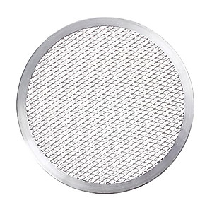 ZIIVARD Pizza Screen Gadgets Seamless Aluminum Pizza Tray Thickened Flat Mesh Commercial Grade Pizza Pan Kitchen Tool Bakeware (12 inch)