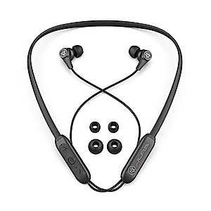JLab JBuds Band Wireless Earbud Neckband Headset | Black | IP66 Sweatproof | Bluetooth 5 Connection | Built-in Microphone for Phone Calls | 3 EQ Sound Settings Signature, Balanced, Bass Boost