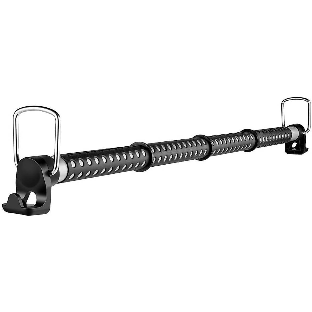 MYSBIKER Car Clothes Hanger Bar, Adjustable Telescoping Bar Vehicle Clothing Rack with 3 sections of Non-Slip Grips Dividers for Travel, Expandable 33" to 63",Max Holds up to 50 lbs