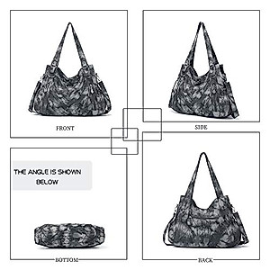 Angel Barcelo Purses and Handbags Women Fashion Tote Bag Shoulder Handbags Top Handle Satchel Hobo Purses Black Grey