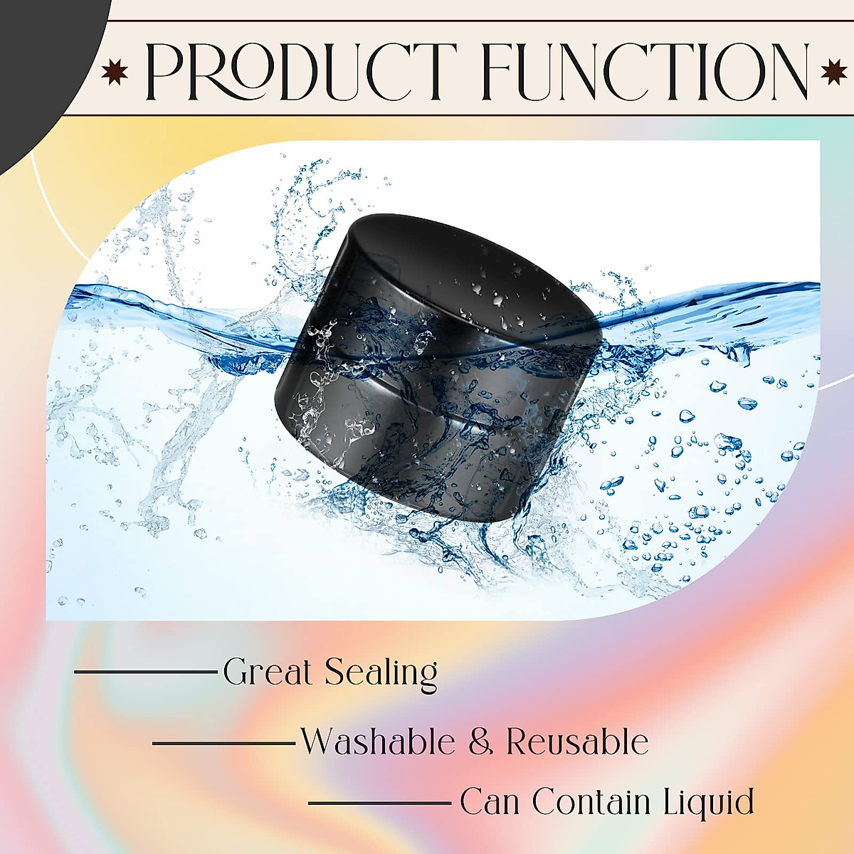 50 Pcs 5 ml Thick Glass Jars with Lid Black UV Protection Glass Bottle Cosmetic Containers Reusable 5g Jars for Lotion Lip Balm Makeup Wax Cosmetics Powder Supplies