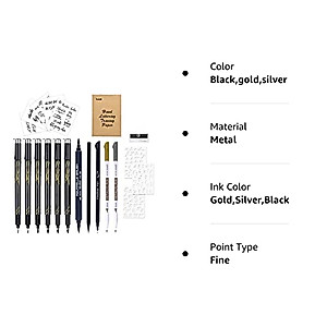 Tebik Calligraphy Pens Set, 22 Pack Hand Lettering Pens Kit, Calligraphy Markers with for Beginners Writing, Journaling, Signature, Art Drawing, Illustrations, Card Making, Design