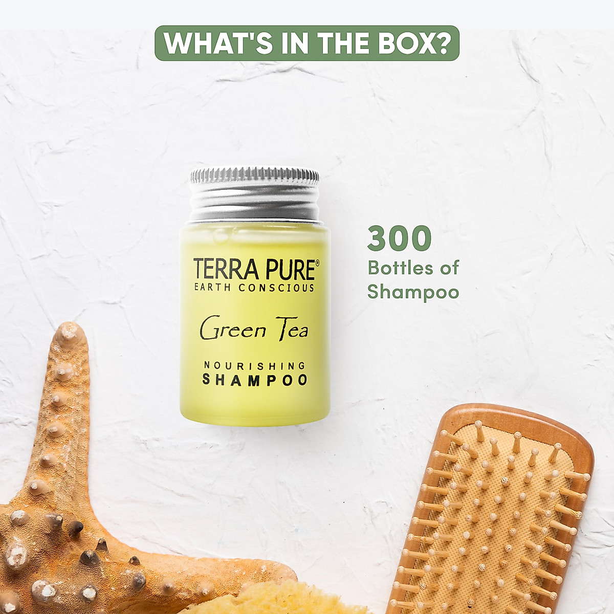 Terra Pure Shampoo, Travel Size Hotel Amenities, 1 oz. (Case of 300)