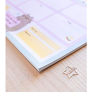 Official Pusheen A3 Desk Pad with Daily, Weekly and Monthly Calendar, Desktop Planner, Desktop Note Pad, 54 Undated Tear Off Sheets, 11.7 x 16.5 inches, To Do List - Kawaii Stationery (A3 SIZE)