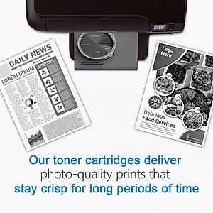 206A Black Toner Cartridges 2-Pack (with Chip) : Replacement for HP 206A W2110A 206X W2110X Works for Color Laserjet Pro MFP M283cdw M283fdw M283fdn M282nw Pro M255dw M255nw Printer Ink