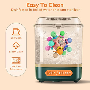 Teething Toys for Babies 0-6 Months: Sensory Toys for Infant - Baby Learning Developmental Toys Chewable Freezable Rattle Newborn Gifts for Boys Girls