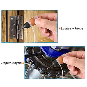 MECCANIXITY Needle Tip Bottle Precision Plastic Applicator Dropper Bottles with 6 Colors Cap for DIY, Cleaning, Repair, Liquids, 5ml, 12 Pack