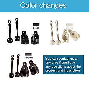 Lihopefe Bungee kit, Mounting Brackets for Indoor/Outdoor Sun Shades or Roller Up Blind’s Universal Replacement. (Black)