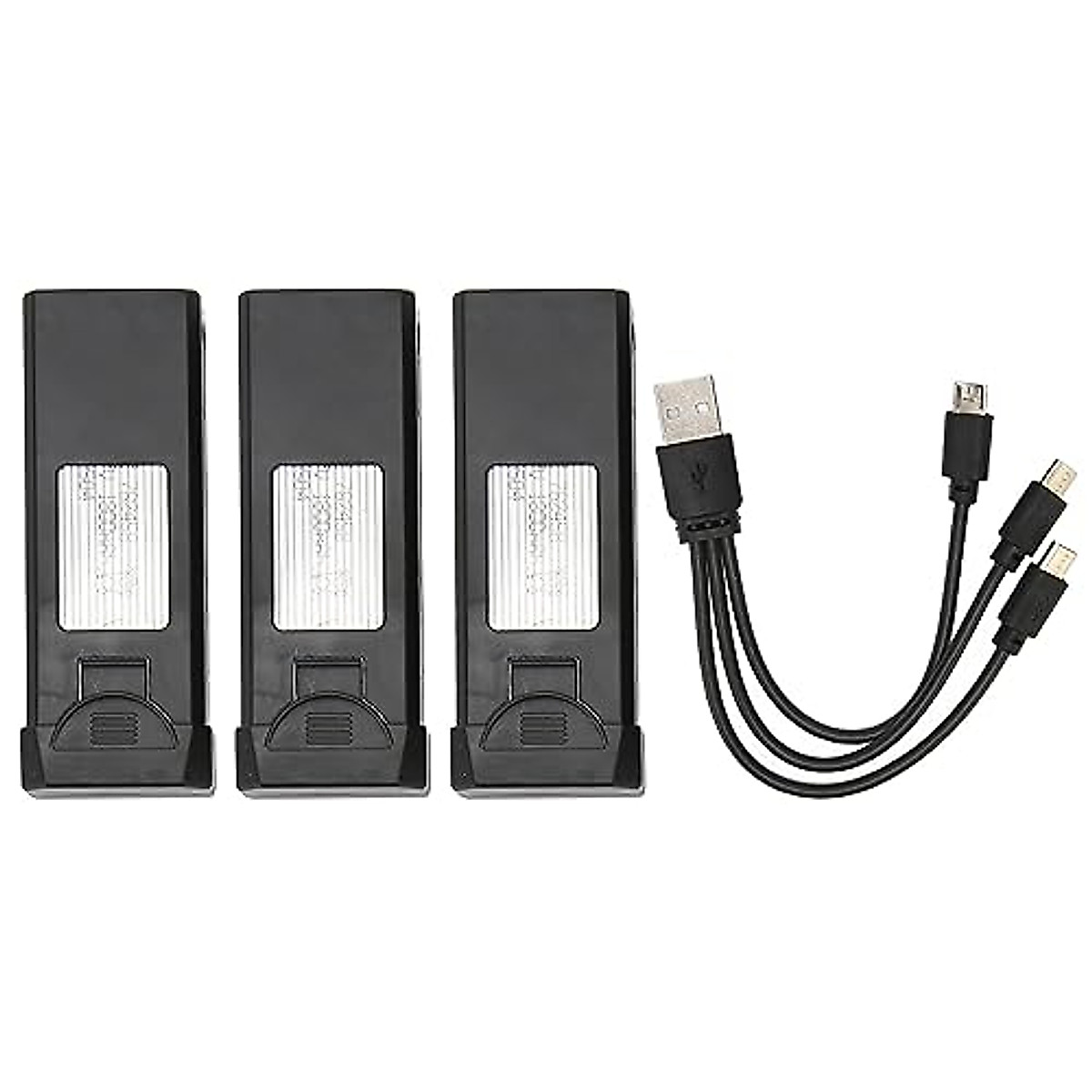 PUSOKEI 3PCS RC Drone Battery, 3.7V 1800MAH Quadcopter Drone Battery Replacement Battery for A258 F184 SP3 RC Drone