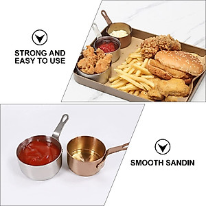 CALLARON 2pcs Stainless Steel Saucepan Mini Butter Melting Pot Quart Saucepan for Home Kitchen Restaurant Cooking, Easy Clean