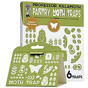 Superior Pantry Moth Traps with Pheromones Prime | No Insecticides | Safe, Non-Toxic and Child and Pet Friendly | Superior Attractant - 6 Traps