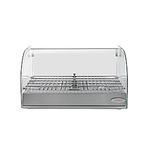 Hakka Commercial Food Warmer, 1-Tier Electric Showcase Pizza Warmer Countertop 25L Adjustable Tempreture Pastry Display Case for Buffet Restaurant Bakeshop Snack Bar