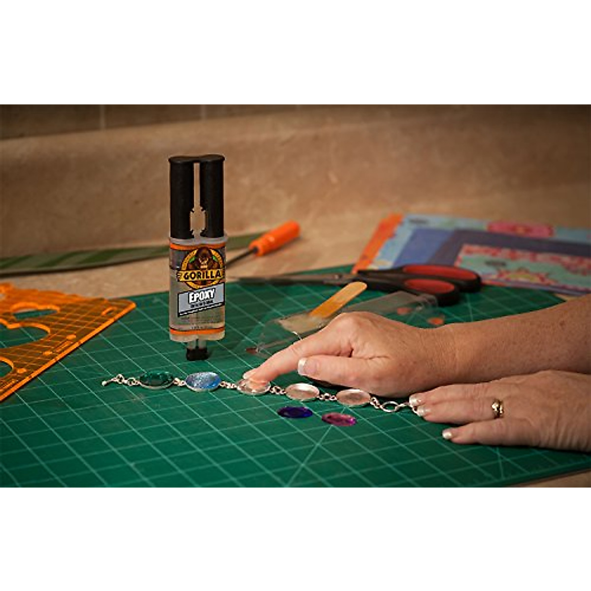 Gorilla 2 Part Epoxy, 5 Minute Set, .85 Ounce Syringe, Clear, (Pack of 2)