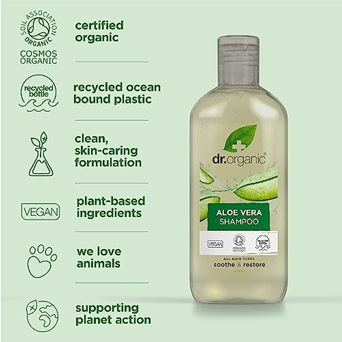 Organic Doctor Aloe Vera, Shampoo, 9 Fluid Ounce