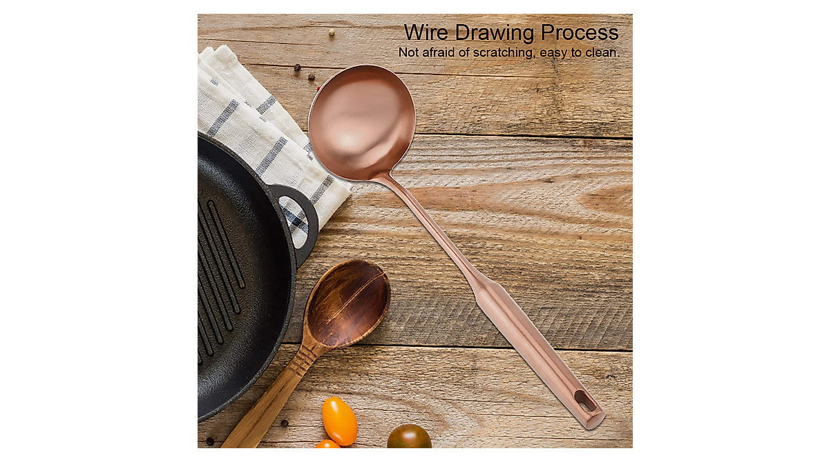 Stainless Steel Soup Ladle & Kitchen Turner Rose Gold | Durable Cooking ...