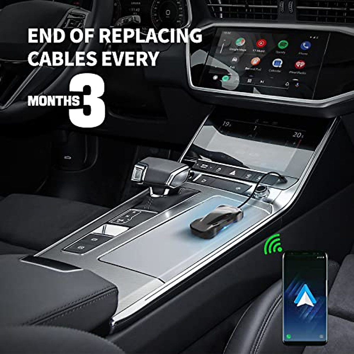 2023 Wireless Android Auto Adapter for 2016+ Factory Cars Converts Wired Android Auto to Wireless, Android Auto Dongle Wireless for Android 11+, USB A & C Plug and Play Bluetooth Android Auto Adapter