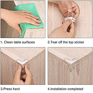 Semjikoy 12 Corner Protectors Safety Corner Protectors for Baby Transparent Corner Protectors for Covering Sharp Furniture and Table Corners