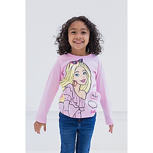 Barbie Little Girls 3 Pack T-Shirts Pink/Black 7-8