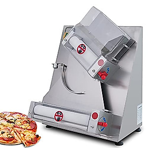 EASYROSE Electric Dough Sheeter Machine 370W Max 11.8" Pizza Dough Roller Sheeter, Automatic Commercial Pizza Dough Press Machine, Noodle Bread Pasta Maker