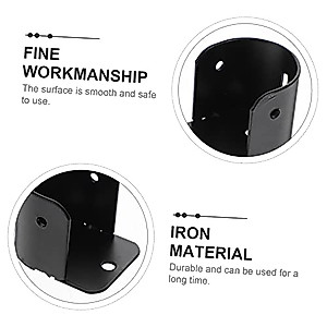 Cabilock 8 Pcs Closet Flange Code Curtain Accessories Shelves Brackets Shower Rod Holder Shower Rod Support Curtain Rod Hanging Brackets Shower Curtain Pole Socket U Shape Shelf Support