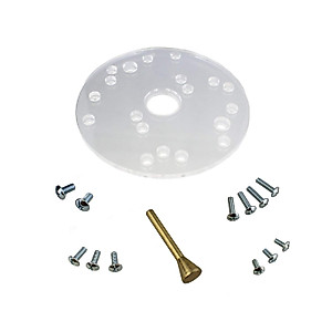 Router Base Plate - Fits Bosch 1615, 1617, 1618 & Dewalt 616, 618, 621, 625 - Acrylic 6-1/2" Inch (Pack of 1)