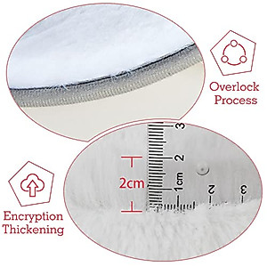 Ultra Soft Faux Fur Area Rugs Faux Rabbit Fur Round Rug, Living Room Rugs for Bedroom, Dining Room, Living Room, Giraffe Print Brown Animal Print