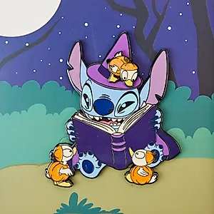 Loungefly Disney Stitch Spooky Stories Halloween 3" Collector Box Sliding Pin