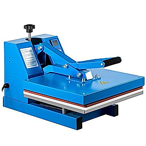 VEVOR Heat Press 15X15 Inch Heat Press Machine Industrial Quality Power T Shirt Heat Press Sublimation Machine Clamshell Heat Press Machine for T Shirts (Blue)