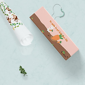 Runtoo Monkey Wall Stickers Jungle Animals Wall Decals Tree Kids Bedroom Baby Nursery Classroom Wall Decor