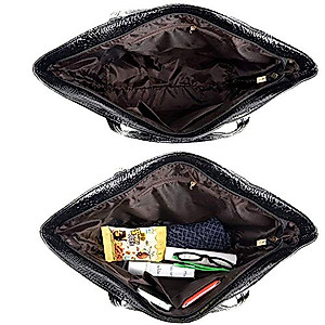 Cyber Sale Monday Deals Womens Crocodile Large Tote Handbag Purse Shoulder Bag