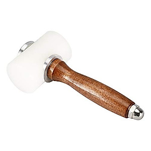 YaeTek DIY Leathercraft Wooden Mallet Leather Carving Hammer Wood Handle Nylon Hammer T Head