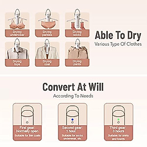 Sanivery Electric Portable Dryer for Clothes - Mini Clothes Dryer with Shoe Drying Attachment, Foldable Drying Rack, Super-Quiet Motor, and UV Light - Compact Travel Dryers for RV and Apartments