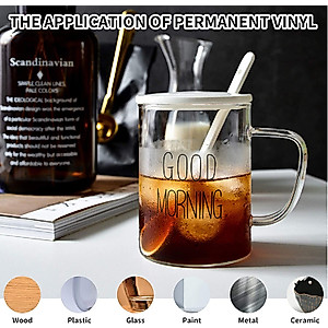 Huaxing Matte Black Permanent Vinyl for Cricut, 12" x 50FT Permanent Adhesive Vinyl Roll for Cricut, Silhouette, Cameo Cutters, Signs, Craft Die Cutters