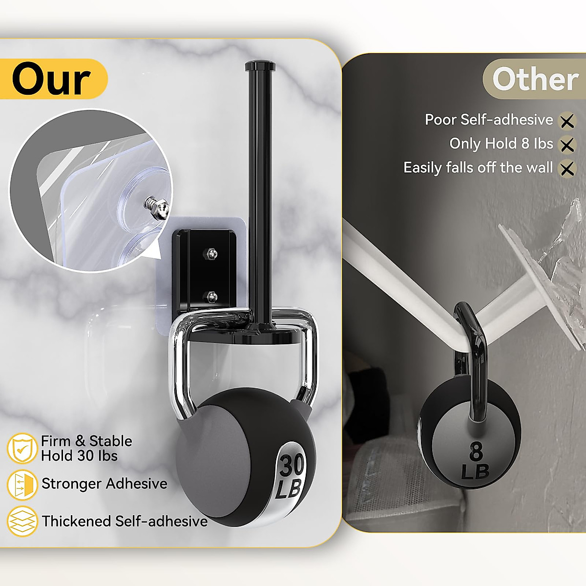 HzTinT 4 Pack Hat Organizer for Baseball Caps Hat Racks for Wall Baseball Hat Storage Organizer Hat Holder for Closet Hat Display Mount Adhesive/Drill Black