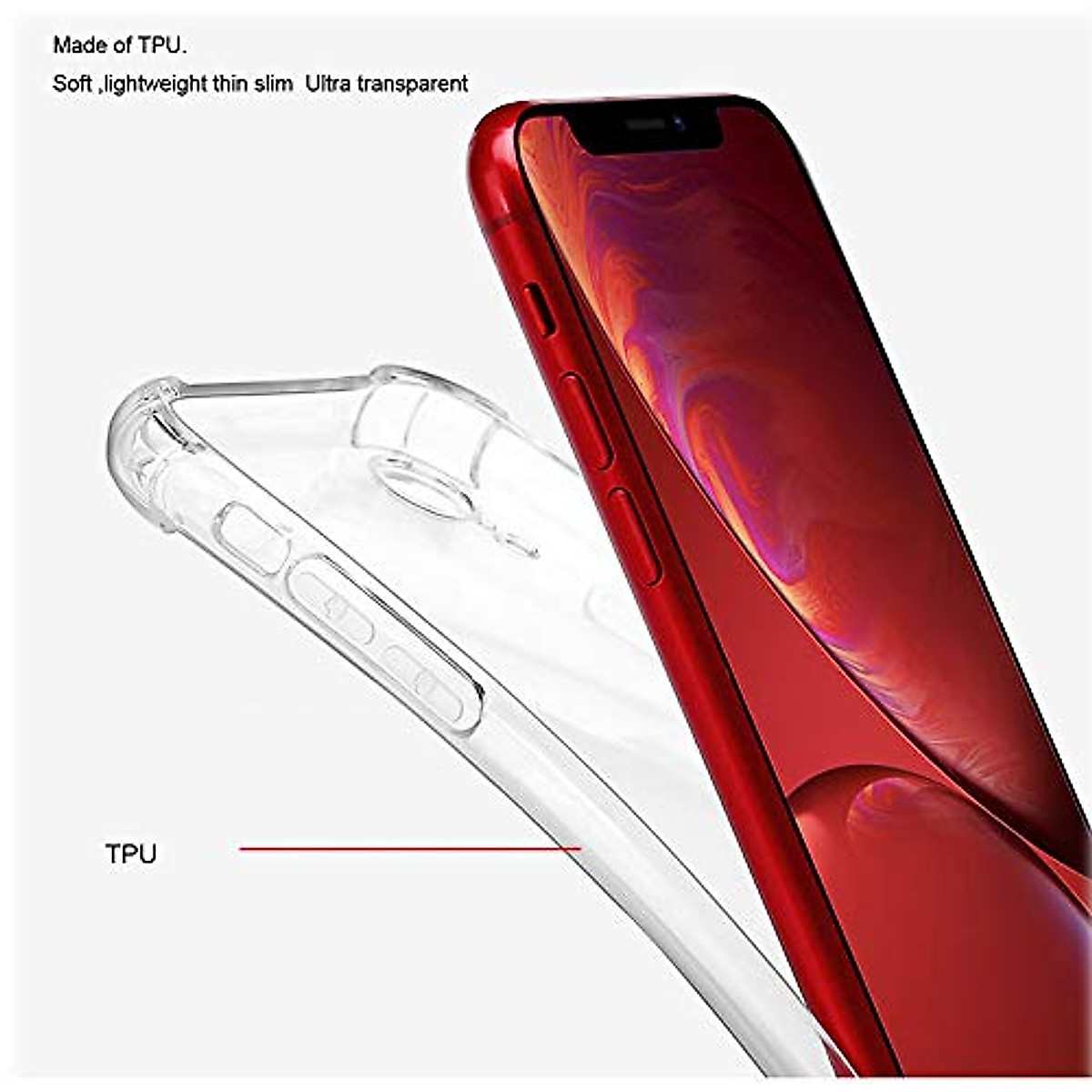 Urspasol for Xiaomi Redmi Note 9 Case with Tempered Glass Screen Protector Crystal Clear Ultra Slim Lightweight Phone Cover Shock-Absorption Bumper Transparent Shockproof