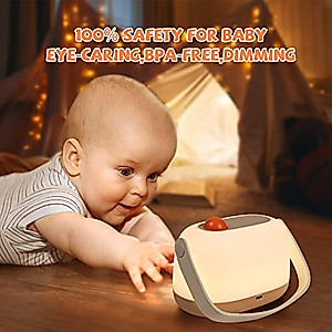 Soshine Baby Night Light Nursery Lamp  for Kids Breastfeeding and Sleep Aid USB Rechargeable Dimmable Warm Nursery Night Light