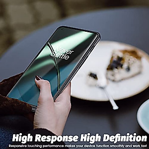 Orzero Phone Case Compatible for OnePlus 11 5G, with 2 Pack High Definition TPU Screen Protector, Matte Finish Full Body Protection Anti-Scratch Shock Proof Solid Hard Back Cover(1+2) - Frosted Black