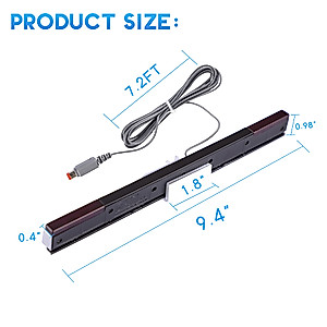 Xahpower 2 in 1 Accessories Bundle Kits for Wii, Wired Infrared Ray Sensor Bar and Wii to hdmi Converter Compatible with Nintendo Wii