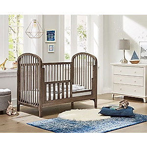 Contours Elston 3-in-1 Convertible Standard Baby Crib, Converts from Baby Crib to Toddler Bed and Daybed, Fits Standard Full-Size Crib Mattress, Easy to Assemble - Antique Gray-Brown