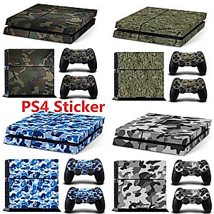 ZEXIN Camouflage for PS4 Controller Skin Vinyl Sticker Decal Cover Decal Console Sticker Gamepad Stickers Consoles Skin Wrap Vinyl Dticker(5)