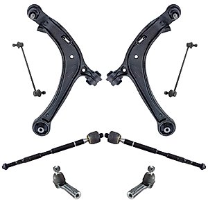 TRQ 8 Piece Steering & Suspension Kit Control Arms Tie Rods Sway Bar Links Compatible with 2011-2013 Honda Odyssey