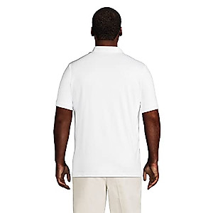 Lands' End Mens Short Sleeve Supima Polo White Regular X-Large