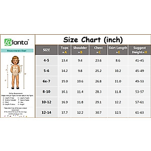 LOLANTA Little Girls Cheerleader Uniform Outfit Cheerleading Costume Fun Varsity Brand Youth Red White (Red, 5-6)